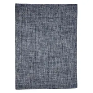 CHILEWICH Basketweave Floormat, 72 X 106 Denim