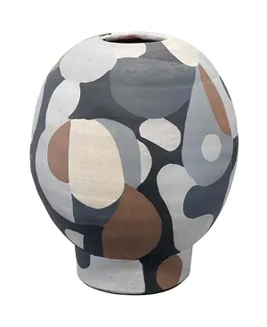 JAMIE YOUNG CO. Pablo Ceramic Decorative Vase, Short - Beige