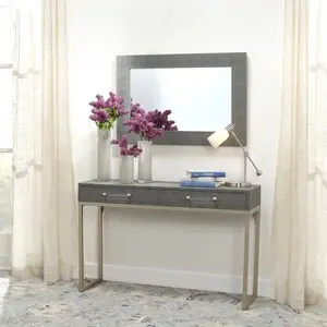 JAMIE YOUNG CO. Structure Shagreen Rectangle Mirror - Gray