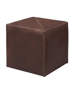 JAMIE YOUNG CO. Tobacco Leather Ottoman - Brown