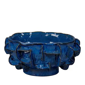 JAMIE YOUNG CO. Helios Ceramic Decorative Bowl - Cobalt Blue