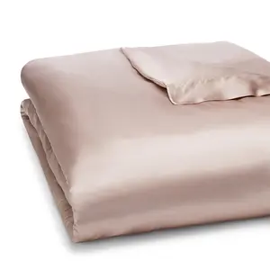 Gingerlily Silk Solid Duvet Cover, Queen - Vintage Pink