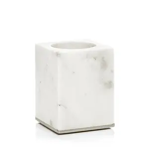 SFERRA Pietra Marble Toothbrush Holder - White/silver