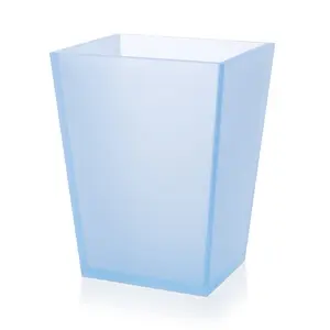 MIKE & ALLY Frost Sky Wastebasket - Frosted Blue