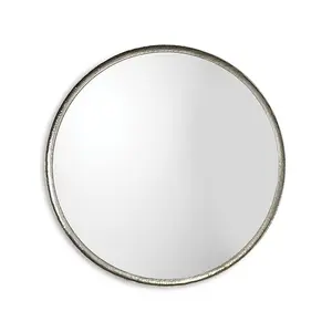 JAMIE YOUNG CO. Refined Iron Round Wall Mirror Silver