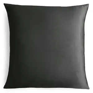 Gingerlily Silk Solid Euro Sham - Charcoal