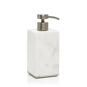 SFERRA Pietra Marble Soap Dispenser - White/silver