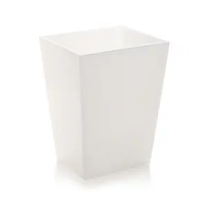 MIKE & ALLY Ice Wastebasket & Liner - White Ice