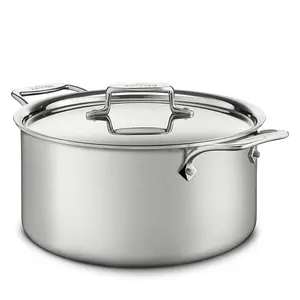 ALL-CLAD D5 Brushed 8-quart Stock Pot With Lid - Stainless