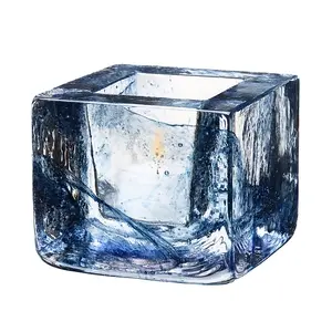 KOSTA BODA Brick Votive - Blue