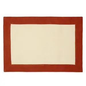 SFERRA Roma Colorblock Placemats, Set Of 4 - Stone/paprika