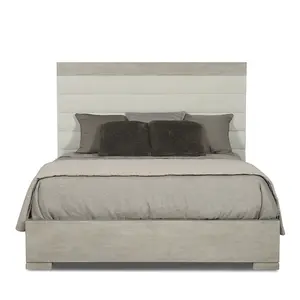 BERNHARDT Linea Upholstered Queen Bed - Cerused Greige Finish