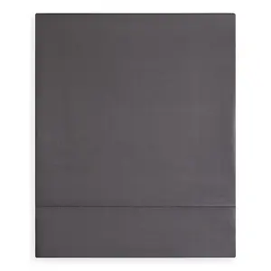 Gingerlily Silk Solid Flat Sheet, Queen Charcoal