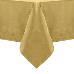ELRENE HOME FASHIONS Caiden Elegance Damask Oblong Tablecloth, 52 X 70 - Gold