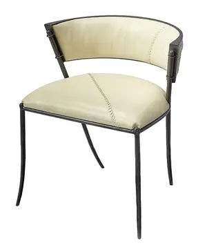 JAMIE YOUNG CO. Nevado Leather Chair - Off White And Black
