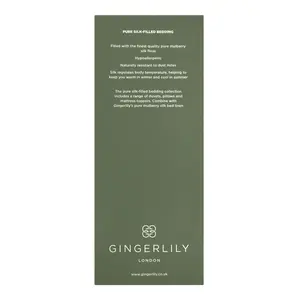 Gingerlily Silk Filled Mattress Protector, Queen