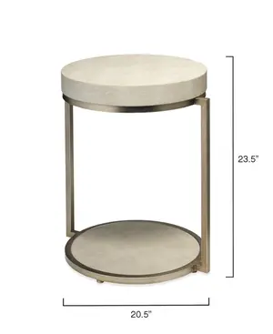 JAMIE YOUNG CO. Chester Faux Shagreen Round Side Table