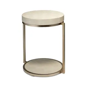 JAMIE YOUNG CO. Chester Faux Shagreen Round Side Table - Natural