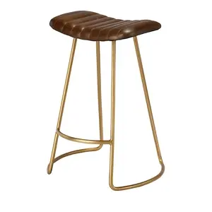 JAMIE YOUNG CO. Theo Leather Counter Stool - Brown