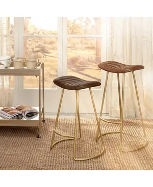 JAMIE YOUNG CO. Theo Leather Counter Stool