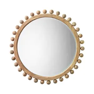 JAMIE YOUNG CO. Brighton Round Wood Mirror - Brown