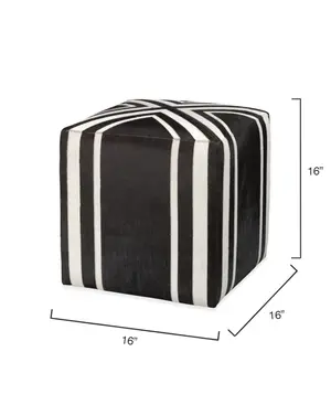 JAMIE YOUNG CO. Nantucket Criss Cross Hide Ottoman