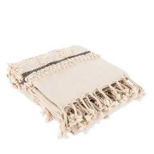 SURYA Livabliss Vasant Throw Blanket - Ivory