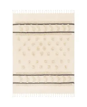 Livabliss Vasant Throw Blanket - Ivory