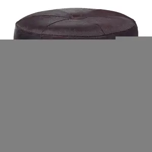 JAMIE YOUNG CO. Thackery Hide On Roud Small Pouf - Brown