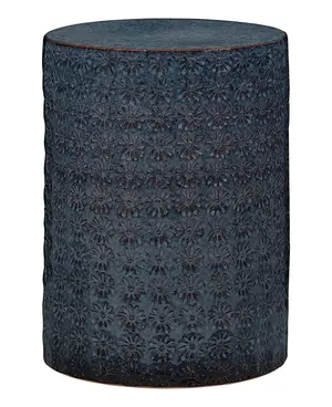 JAMIE YOUNG CO. Wildflower Indoor/outdoor Ceramic Side Table - Blue