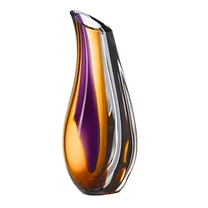 KOSTA BODA Orchid Vase, 14.5 - Amber/purple
