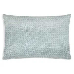 Gingerlily Silk Rattan Piped Pillowcase, Standard - Blue/ivory