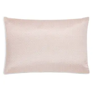 Gingerlily Silk Rattan Piped Pillowcase, King - Pink