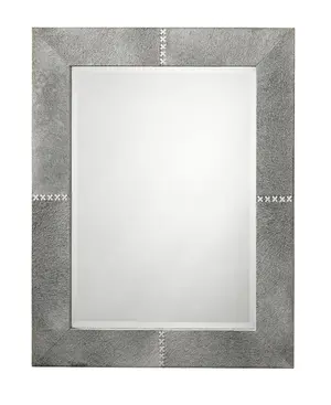 JAMIE YOUNG CO. Cross Stitch Rectangle Mirror - Grey