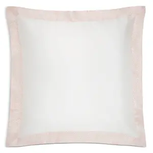 Gingerlily Silk Rattan Euro Sham - Pink/ivory