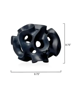 JAMIE YOUNG CO. Ribbon Resin Decorative Sphere - Black