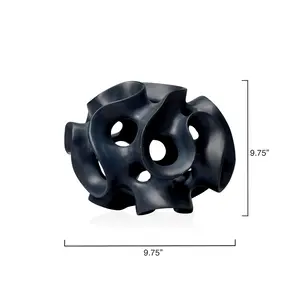 JAMIE YOUNG CO. Ribbon Resin Decorative Sphere - Black