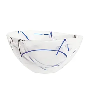 KOSTA BODA Contrast Bowl, Small White/ Multi