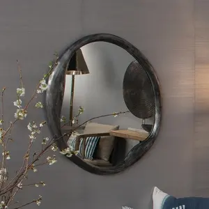 JAMIE YOUNG CO. Organic Metal Round Wall Mirror - Gray