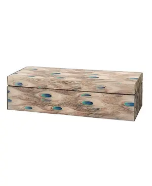 JAMIE YOUNG CO. Plume Peacock Decorative Box - Open Miscellaneous