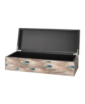JAMIE YOUNG CO. Plume Peacock Decorative Box - Open Miscellaneous