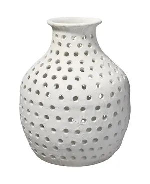 JAMIE YOUNG CO. Porous Ceramic Vase, Small - White