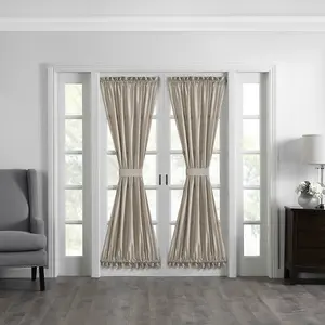ELRENE HOME FASHIONS Colette French Door Window Panel, 54 X 72 - Taupe