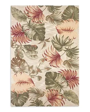 Kas Sparta Palm Leaves Area Rug, 3'6 X 5'6 - Beige