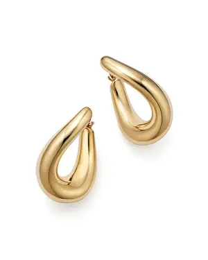 Bloomingdale'S 14k Yellow Medium Oval Twist Hoop Earrings - Gold