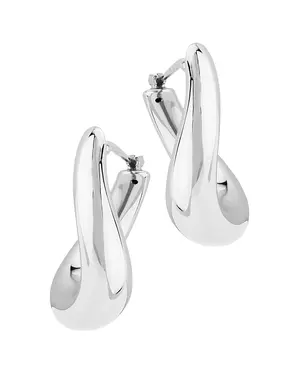 Bloomingdale'S Oval Twist Hoop Earrings - White