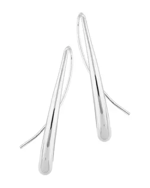 Bloomingdale'S 14k Gold Long Teardrop Threader Earrings - White