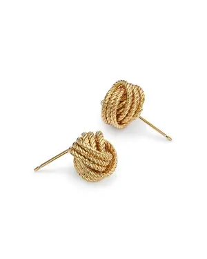 Bloomingdale'S 14k Yellow Twisted Love Knot Stud Earrings