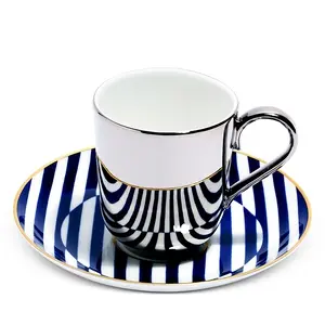 RICHARD BRENDON Espresso Saucer & Reflect Espresso Cup - Gold/platinum