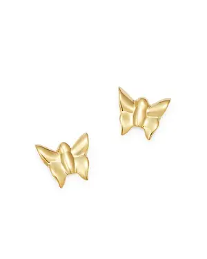 MOON & MEADOW 14k Yellow Butterfly Stud Earrings - Gold